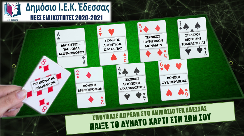 ΟΙ ΝΕΕΣ ΕΙΔΙΚΟΤΗΤΕΣ ΤΟΥ ΔΙΕΚ ΕΔΕΣΣΑΣ ΓΙΑ ΤΟ 2020-2021 | TASTV.gr | Τα ...