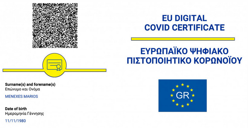 ΠΡΑΣΙΝΟ ΠΙΣΤΟΠΟΙΗΤΙΚΟ COVID19 ΜΟΝΟ ΣΕ ΕΜΒΟΛΙΑΣΜΕΝΟΥΣ ΜΕ ΤΑ ΕΓΚΕΚΡΙΜΕΝΑ ...