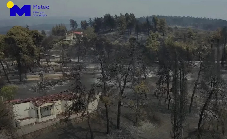 ΕΝΑΕΡΙΟ ΒΙΝΤΕΟ ΣΟΚ ΑΠΟ ΤΗΝ ΒΙΒΛΙΚΗ ΚΑΤΑΣΤΡΟΦΗ ΣΤΗΝ ΕΥΒΟΙΑ –ΣΤΑΧΤΗ -ΔΑΣΗ ...
