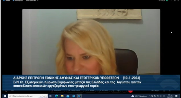 ΘΕΟΔΩΡΑ ΤΖΑΚΡΗ: «ΓΙΑ ΤΗ ΣΥΜΦΩΝΙΑ ΕΛΛΑΔΑΣ- ΑΙΓΥΠΤΟΥ ΓΙΑ ΤΟΥΣ ΕΠΟΧΙΚΟΥΣ ...