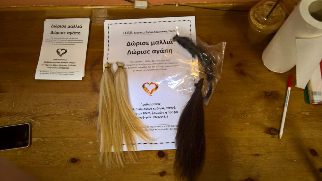ΙΕΚ ΕΔΕΣΣΑΣ ΣΤΟ ΤΜΗΜΑ ΚΟΜΜΩΤΙΚΗΣ ΤΕΧΝΗΣ ΔΩΡΙΣΑΝ ΜΑΛΛΙΑ, ΔΩΡΙΣΑΝ ΑΓΑΠΗ ...