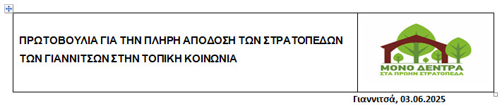 ΓΙΑΝΝΙΤΣΑ : ΠΟΙΟ ΕΙΝΑΙ ΤΟ ΜΕΛΛΟΝ ΤΩΝ ΠΡΩΗΝ ΣΤΡΑΤΟΠΕΔΩΝ; ΕΠΙΣΤΟΛΗ ...
