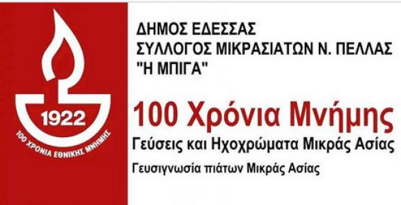 ΕΔΕΣΣΑ : ΕΚΔΗΛΩΣΗ ΜΝΗΜΗΣ 100 ΧΡΟΝΙΑ ΑΠΟ ΤΗ ΜΙΚΡΑΣΙΑΤΙΚΗ ΚΑΤΑΣΤΡΟΦΗ ...