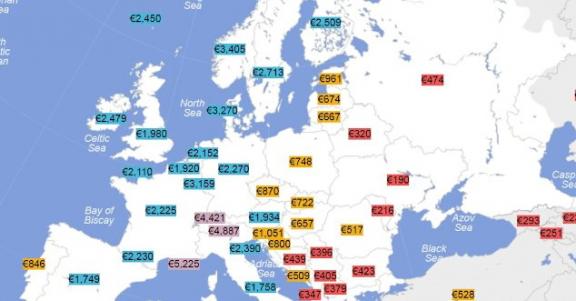 ΟΙ ΜΕΣΟΙ ΜΙΣΘΟΙ ΣΤΗΝ ΕΥΡΩΠΗ – ΠΟΥ ΕΙΝΑΙ 4.420 ΕΥΡΩ ΚΑΙ ΠΟΥ 190 ΕΥΡΩ ...